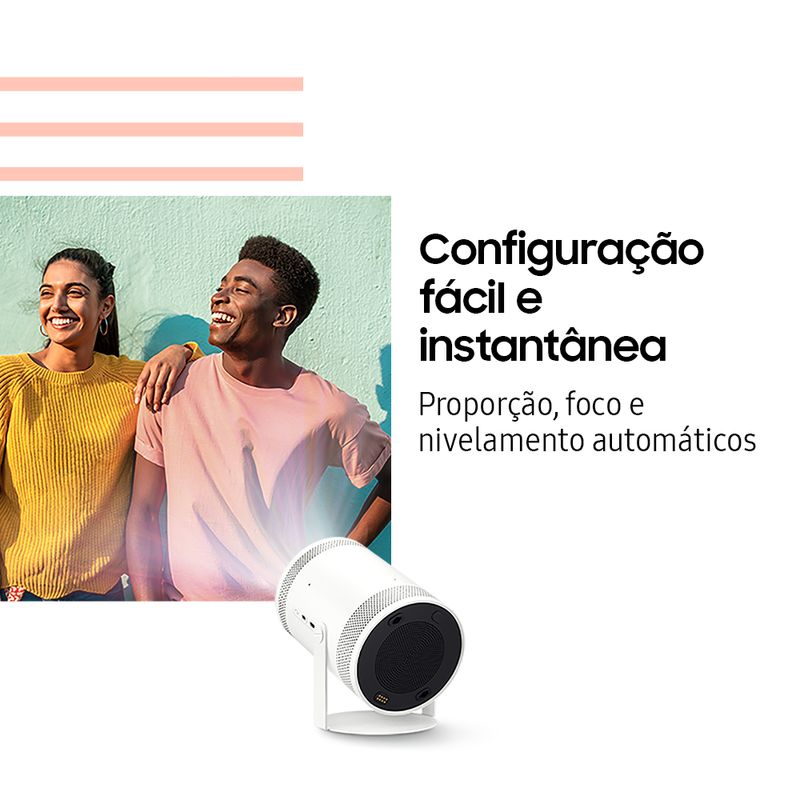 Samsung The Freestyle Projetor Smart Portátil, de 30 a 100 polegadas ...