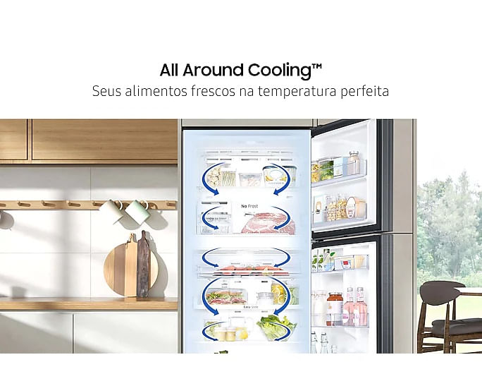 Geladeira Frost Free Samsung Duplex RT38 com All Around Cooling ...