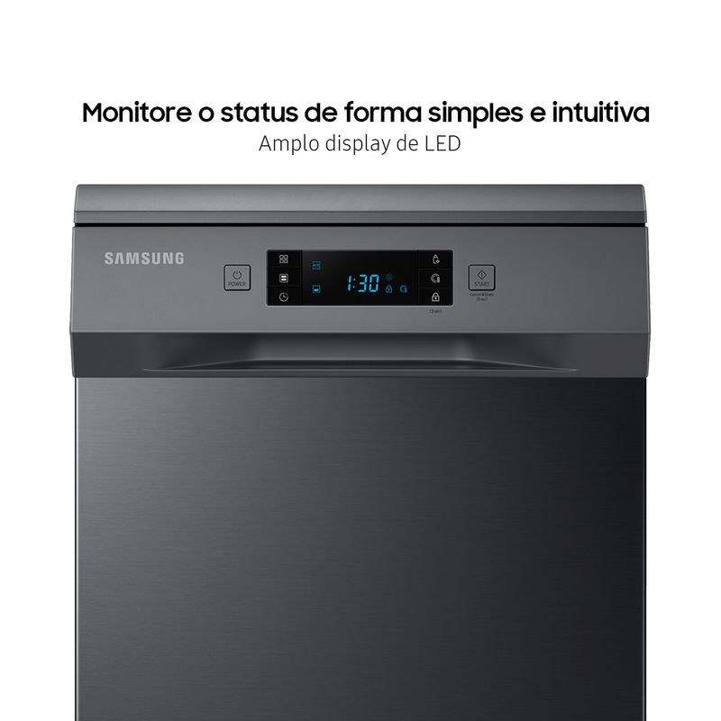 Lava-louças Samsung com 10 serviços Black Inox (127V) - Samsung Brasil