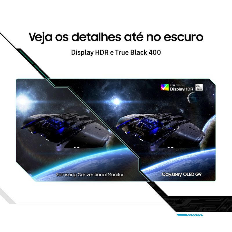 Monitor Gamer Samsung Odyssey 49", OLED, WQHD, 240Hz, 0.03ms, tela ...