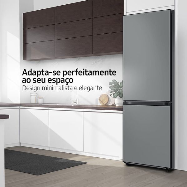 Geladeira Samsung Bespoke 328L Duplex Inverse Satin Gray - Samsung Brasil