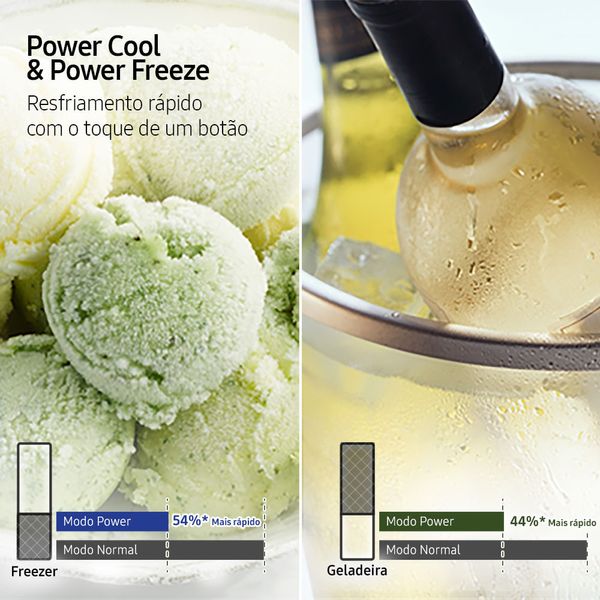 Geladeira Samsung Bespoke 328L Duplex Inverse Satin Gray - Samsung Brasil