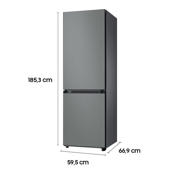 Geladeira Samsung Bespoke 328L Duplex Inverse Satin Gray - Samsung Brasil