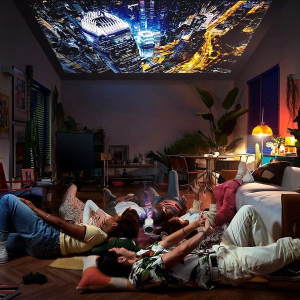 Samsung The Freestyle Projetor Smart Portátil, 30 a 100 polegadas ...