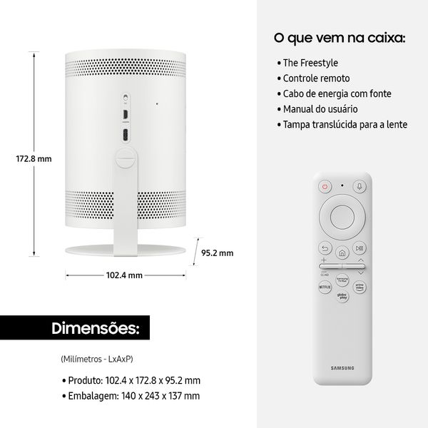 Samsung The Freestyle 2nd Gen projetor Smart Portátil - Samsung Brasil