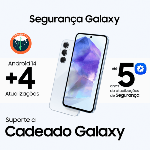 Celular Samsung Galaxy A55 5G, Câmera Tripla até 50MP, Tela 6.6", 256GB ...