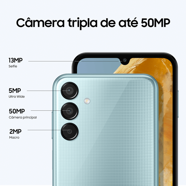 Celular Samsung Galaxy M15 5G, 6.000mAh, Câmera Tripla até 50MP, 128GB ...