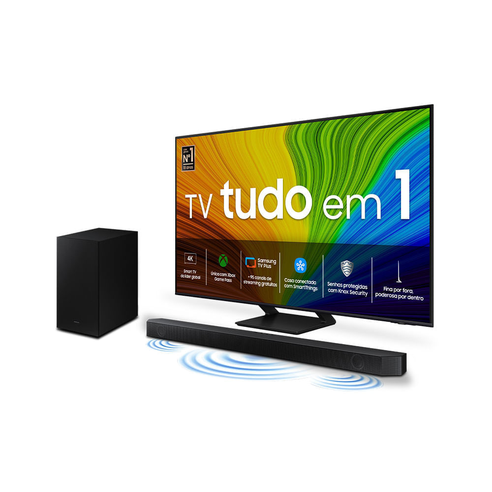 Combo Samsung Smart TV 65 polegadas QLED 4K 65Q70D 2024 + Soundbar HW ...